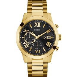 Chronograph Guess "ATLAS, W0668G8" Armbanduhren goldfarben Herren Armbanduhr, Quarzuhr, Herrenuhr, Stoppfunktion