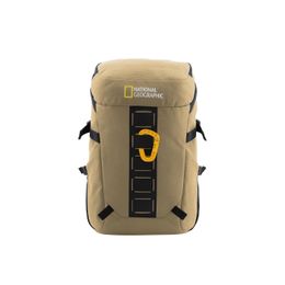 Cityrucksack National Geographic "EXPLORER III" Gr. B: 30.00cm, beige Rucksäcke aus recycelten PET-Flaschen