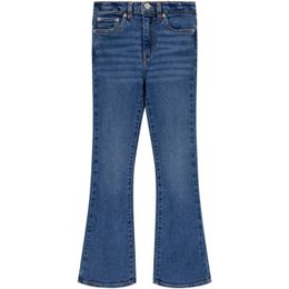 Bootcut-Jeans LEVI'S KIDS "LVG 726 HIGH RISE FLARE JEAN" Gr. 3 (98), N-Gr, blau (double talk) Mädchen Jeans for GIRLS