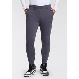 Trainingshose Puma "ESS+ LOGO LAB CAT SWEATPANTS FL CL" Gr. XXL, N-Gr, grau (galactic gray), Herren, Fleece, Obermaterial: 66% Baumwolle, 34% Polyester, bedruckt, Hosen, Jogginghose