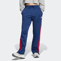 Sporthose adidas Sportswear "W ICONIC 3S TP" Gr. L, N-Gr, blau (team navy blue, better scarlet) Damen Hosen