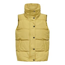 Steppweste Only "ONLNEWCOOL PUFFER WAISTCOAT CC OTW" Gr. L (40), gelb (mustard gold) Damen Westen