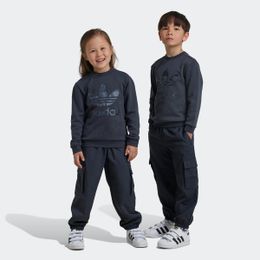 Trainingsanzug adidas originals "CREW SET" Gr. 122, carbon s18 Kinder Sportanzüge