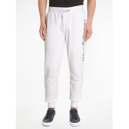 Sweathose Tommy Hilfiger "BASIC BRANDED SWEATPANTS" Gr. XXL, N-Gr, weiß Herren Hosen mit großem Tommy Hilfiger Schriftzug