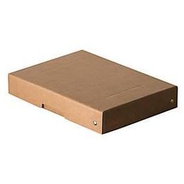 Archivbox Falken PureBox Nature A5, für bis zu 500 Blatt, mit Beschriftungsfeld, L 250 x B 180 x Füllhöhe 40 mm, FSC®-Pappe, braun