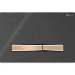 Geberit Sigma 50 Betätigungsplatte 115670DW2 Deckplatte schwarz, Platte/Taste rotgold, für 2-Mengen-Spülung