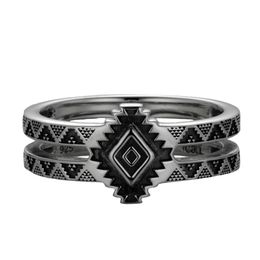 CAI CAÏ Herren Fingerring "925/- Sterling Silber oxidiert Amerika", 060 (19,1), Silber 925 (Sterlingsilber), silber, Silber 925 (Sterlingsilber),
