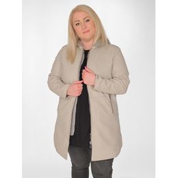 Maze Damen Langjacke "42021316", beige, Gr. 46, Obermaterial: 100% Lammleder; Futter: 100% Baumwolle; &Auml;rmelfutter: 100% Polyester; Kapuze: 55%