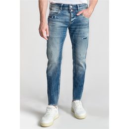 Herren Bequeme Jeans "700/11", blau, Gr. 33, Le Temps Des Cerises, 94% Baumwolle, 5% Polyester, 1% Elasthan, Jeans, mit leichten Destroyed-Elementen