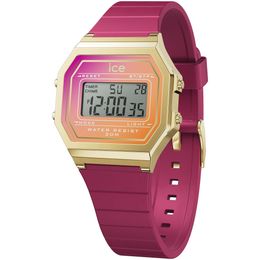 Ice Watch ICE-WATCH Damen Chronograph "ICE digit retro sunset - Small", lila, Armbanduhren, Quarzuhr, Armbanduhr, Damenuhr, digital, Silikonarmband,