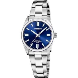 Calypso Watches Damen Quarzuhr "Basic", silber, Armbanduhren, Armbanduhr, Damenuhr, Edelstahlarmband, analog