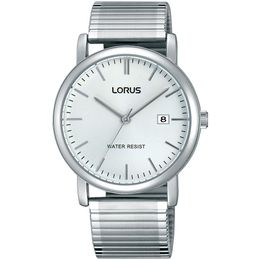 Lorus Damen Quarzuhr, silber, Armbanduhren, Armbanduhr, Herrenuhr, Damenuhr, Datum, Edelstahlarmband, Zugband