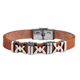 Adelia&acute;s ADELIA ́S Herren Edelstahlarmband "Herren Armband aus Edelstahl 22 cm", 22, Edelstahl, braun, Edelstahl, Armb&auml;nder