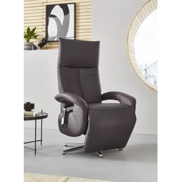 Sit & More TV-Sessel SIT & MORE, B:74cm H:117cm T:85cm, braun, Sessel, "Tycoon mit Kopfteilverstellung und 360 Drehfunktion", wahlweise manuell oder