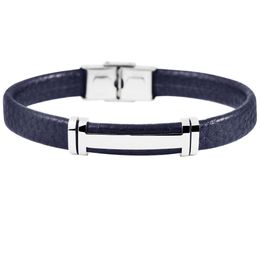 Adelia´s ADELIA ́S Herren Edelstahlarmband "Herren Armband aus Edelstahl 22,5 cm", 22,5, Edelstahl, blau, Edelstahl, Armbänder