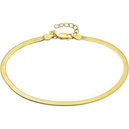 Kangaroos Damen Silberarmband "Schmuck Geschenk Silber 925 Armschmuck Heringbone, K0061B", 21cm, Silber 925 (Sterlingsilber), gold, Silber 925