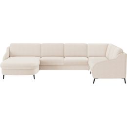 Sit & More Wohnlandschaft SIT & MORE, B:356cm H:90cm T:227cm, beige, 100% Polyester, Sofas, "Soul U-Form", wahlweise mit Bettfunktion und Bettkasten oder