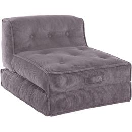 Sessel Inosign, B:83cm H:77cm T:83cm, grau, 100% Polyester, Wohnzimmer, Sessel, "Pia", Loungesessel aus Cord, in 2 Größen, Pouf-Funktion.