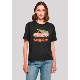 F4NT4STIC Damen T-Shirt "Tis The Season Weihnachten Drivin Home", schwarz, Gr. XL, Obermaterial: 100% Baumwolle, Shirts, Premium Qualit&auml;t,