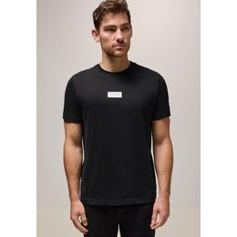 Street One MEN Herren T-Shirt, schwarz, Gr. XL, bedruckt, Web, Material: 100% Baumwolle; Farbe silver grey melange: 90% Baumwolle, 10% Viskose,