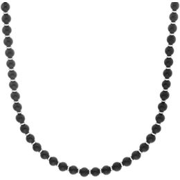 s.Oliver Herren Kette ohne Anhänger "2038004", Edelstahl, L: 55 B: 6mm, schwarz, Edelstahl, B:6mm, Halsketten, mit Achat