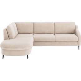 Sit & More Ecksofa SIT & MORE, B:257cm H:90cm T:239cm, beige, 95% Polyester, 5% Polyamid, Wohnzimmer, Sofas, "Soul L-Form", wahlweise mit Bettfunktion und