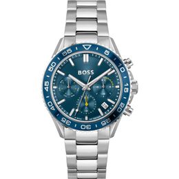 BOSS Damen Multifunktionsuhr "RUNNER FOR HER", silber, Armbanduhren, Quarzuhr, Damenuhr, Armbanduhr, Datum, Edelstahlarmband