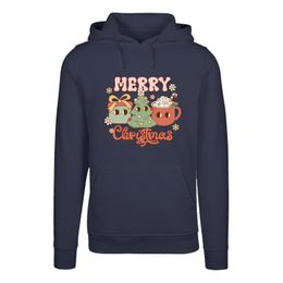 F4NT4STIC Damen Kapuzenpullover "Merry Christmas Cozy And Cute", blau, Gr. XXL, Obermaterial: 65% Baumwolle, 35% Polyester, Pullover, Premium Qualit&auml;t