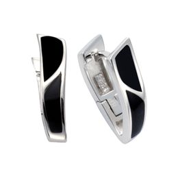 Vivance Damen Paar Creolen "925-Sterling Silber rhodiniert", one-size, Silber 925 (Sterlingsilber), silber, Silber 925 (Sterlingsilber), Ohrringe