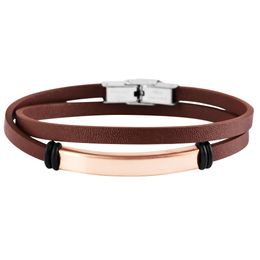 Adelia&acute;s ADELIA ́S Herren Edelstahlarmband "Herren Armband aus Edelstahl 42 cm", 42, Edelstahl, braun, Edelstahl, Armb&auml;nder
