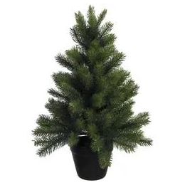 Künstlicher Weihnachtsbaum CREATIV DECO "Weihnachtsdeko aussen, künstlicher Christbaum, Tannenbaum" Weihnachtsbäume Gr. Höhe: 90 cm bis, grün mit schwarzem Kunststoff-Topf