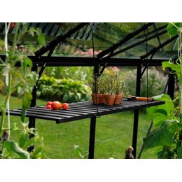 Wandregal Vitavia, B:120cm T:31cm, schwarz, Aluminium, Wohnzimmer, Regale, schwarz, BxT: 120x31 cm