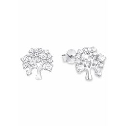 Amor Damen Paar Ohrstecker "Lebensbaum", Silber 925 (Sterlingsilber), silber, Silber 925 (Sterlingsilber), Ohrringe, mit Zirkonia (synth.)