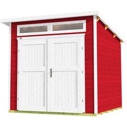 Gartenhaus Weka, rot, Massivholz, Gartenh&auml;user, "264 Gr. 1, 21 mm, rot"