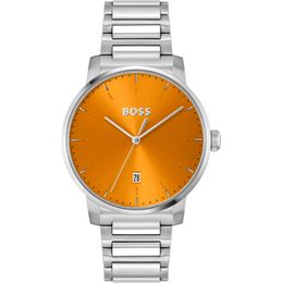BOSS Damen Quarzuhr "DEAN", silber, Armbanduhren, Herrenuhr, Damenuhr, Armbanduhr, Datum, Edelstahlarmband