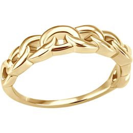 Firetti Damen Fingerring "Schmuck Geschenk Silber 925 Silberring Ring Kettenglieder", 56, Silber 925 (Sterlingsilber), 1,2mm, gold, Silber 925