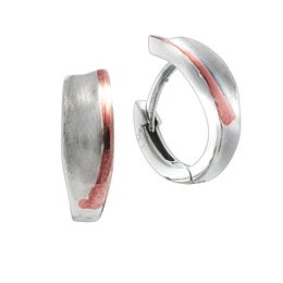 Vivance Damen Paar Creolen "925 Silber bicolor", one-size, Silber 925 (Sterlingsilber), bunt, Silber 925 (Sterlingsilber), Ohrringe
