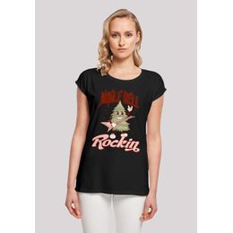 F4NT4STIC Damen T-Shirt "Jingle Bell Rocking Weihnachten Tree", schwarz, Gr. S, Obermaterial: 100% Baumwolle, Shirts, Premium Qualit&auml;t,