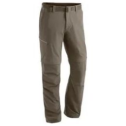 Funktionshose Maier Sports "Tajo 2" Gr. 28, Kurzgrößen, braun (schlamm) Herren Hosen Wanderhose, zipp-off Outdoor-Hose, 4 Taschen, Regular Fit