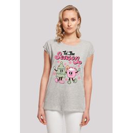 F4NT4STIC Damen T-Shirt "Tis The Season Tree Cocoa", grau, Gr. XXL, Obermaterial: 100% Baumwolle, Shirts, Premium Qualit&auml;t, Weihnachts-Kollection