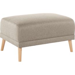 Polsterhocker Home Affaire, B:86cm H:45cm T:60cm, beige, 100% Polyester, Hocker, "Granbo", passend zur Polsterserie "Granbo", Federkern