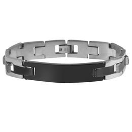 Adelia´s ADELIA ́S Herren Edelstahlarmband "Herren Armband aus Edelstahl 19,6 cm", 19,6, Edelstahl, silber, Edelstahl, Armbänder