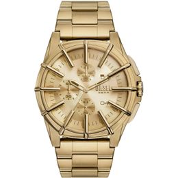 Diesel Damen Chronograph "FRAMED", gold, Armbanduhren, Quarzuhr, Armbanduhr, Herrenuhr, Stoppfunktion, Edelstahlarmband