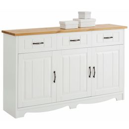Sideboard Home Affaire, B:148cm H:89cm T:37cm, gelb, Wohnzimmer, Sideboards, "Trinidad", Kommode, Breite 148 cm