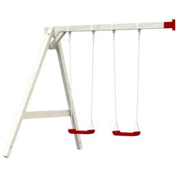 Palmako Kinder Doppelschaukel "Spielananlage Toby", beige, Holzwerkstoff, B:241cm H:215cm T:208cm, Schaukeln, BxT: 241x208 cm