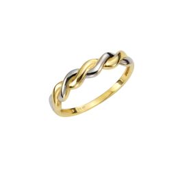 Diamonds by Ellen K. Damen Fingerring "375 Gelbgold zweifarbig geschwungen", 018 (57,0), Gold, gelb, FASCINATION BY ELLEN K., Gold, Fingerringe