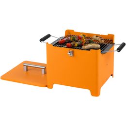 Holzkohlegrill Tepro, B:54cm H:35cm T:36cm, orange, Grills, "Chill&Grill Cube", BxTxH: 54x36x35 cm