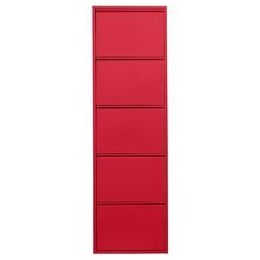 Heine HOME Schuhschrank Schränke Gr. H/B/T ca. 103/50/15cm, 3 Klappen, rot