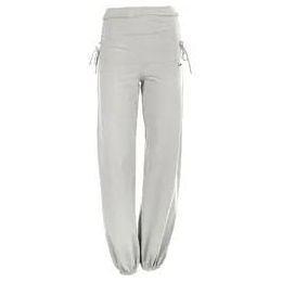 Sporthose WINSHAPE "WH1" Gr. M, Normalgrößen, grau (grey melange) Damen Hosen mit seitlicher Raffung