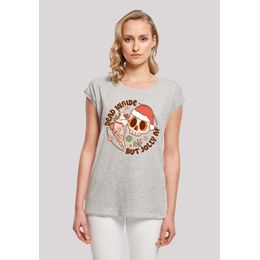 F4NT4STIC Damen T-Shirt "Dead inside but jolly AF Weihnachten", grau, Gr. XS, Obermaterial: 100% Baumwolle, Shirts, Premium Qualit&auml;t,